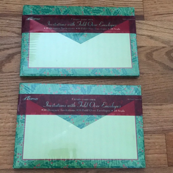 AMPAD | Party Supplies | 2 Packs Ampad Holiday Invitations Xmas Diy 2 ...